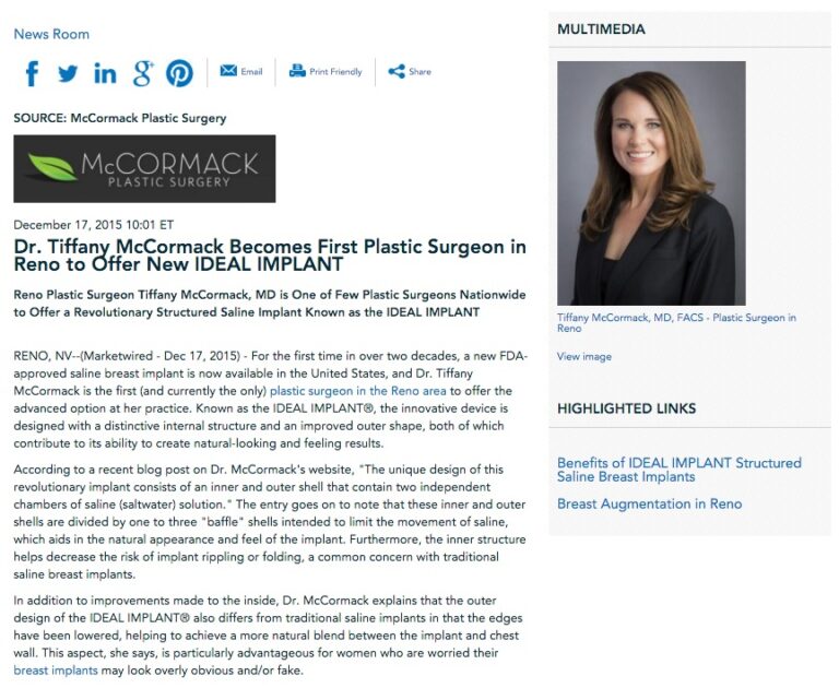 Plastic Surgery News Reno Lake Tahoe NV